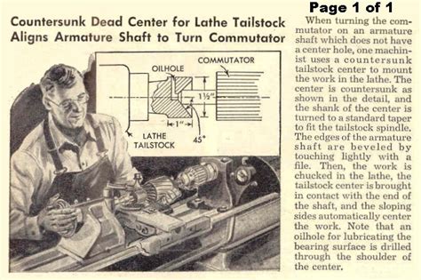 Homemade Countersunk Tailstock Center HomemadeTools Net