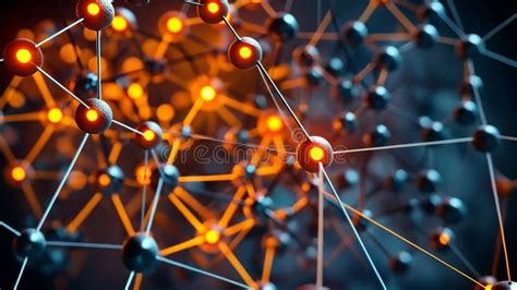 This Visual Displays A Close Up View Of Interconnected Atoms And Molecular Structures