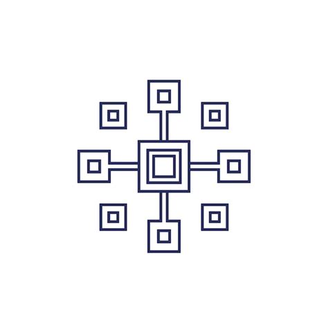 Premium Vector Cluster Icon On White Complicated Array Line Vector