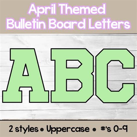 April Bulletin Board Letters Pastel Colored Decor Editable In Canva