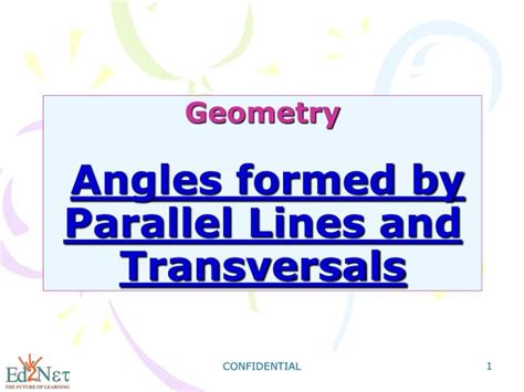 PPT Geometry Angles Formed By Parallel Lines And Transversals PowerPoint Presentation ID 3281752