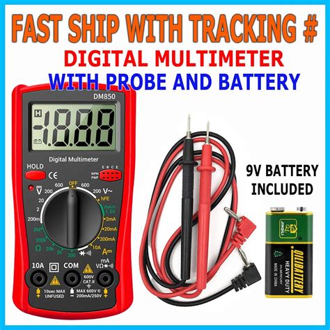 Digital Multimeter Voltmeter DM850 AC DC Ammeter Ohmmeter Volt Meter ...