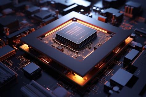 Premium Ai Image Fastpaced Digitalization Processor Science Chip