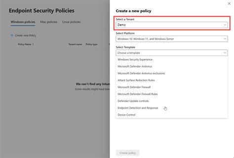 Endpoint Security Policies In Multitenant Management Unified Security Operations Microsoft Learn