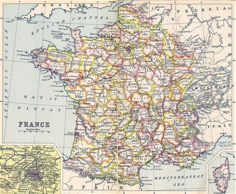 Географическая карта франции