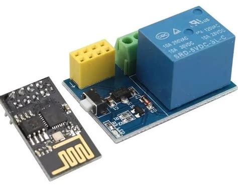 módulo adaptador com relê e módulo wifi esp8266 esp 01 acepic tecnologia