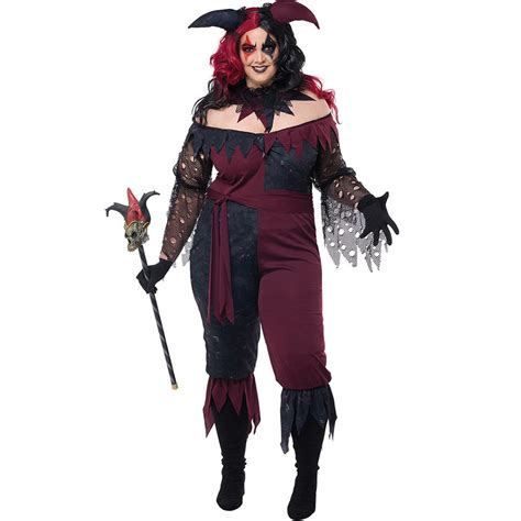 Psycho Jester Plus Size Costume Womens Jokers Costume Mega Store