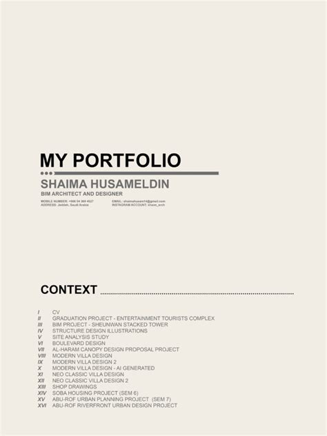 Shaima Husameldin Portfolio Pdf