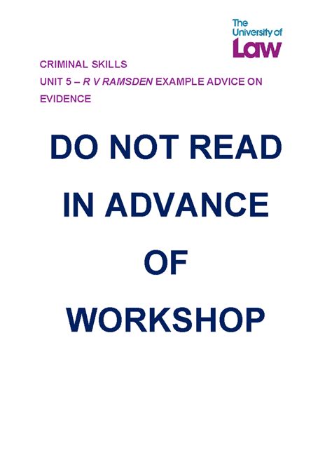 2425 Skill Crim Unit05 Ce02 R V Ramsden Example Criminal Skills Unit