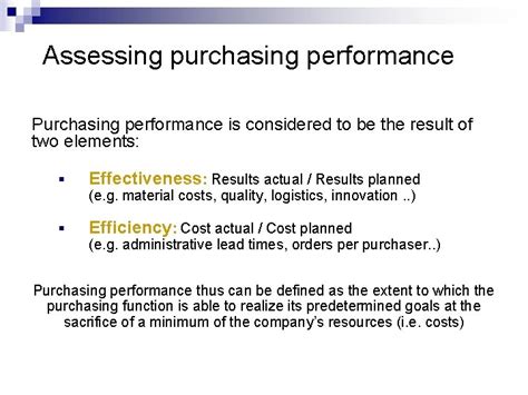 Chapter 14 Performance Measurement And Governance In Purchasing