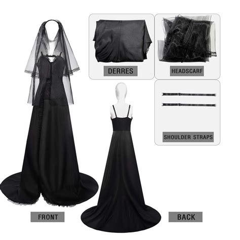 Beetlejuice Lydia Deetz Black Wedding Dress Cosplay Costume