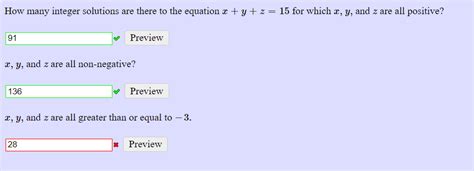 Solved How Many Integer Solutions Are There To The Equation