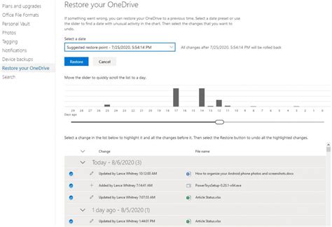 How To Restore Your OneDrive Files To A Previous Time