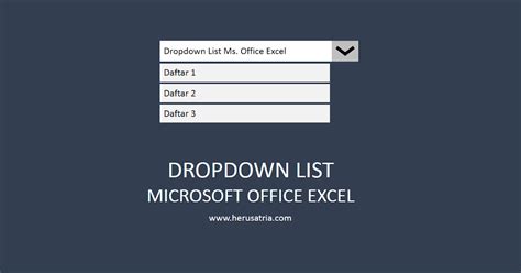 Cara Membuat Dropdown List Pada Microsoft Office Excel Dengan Mudah Sinergi Belajar