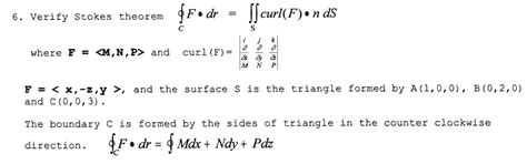 solved f dr [[curl f nds 6 verify stokes theorem с s