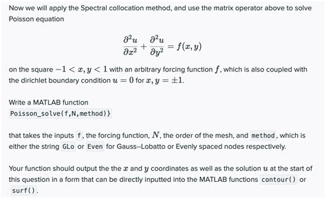 Solved Now We Will Apply The Spectral Collocation Method