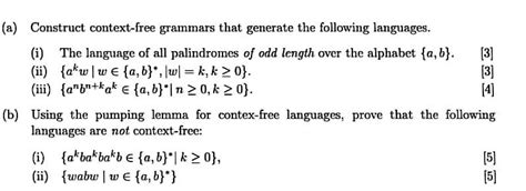 solved a construct context free grammars that generate the