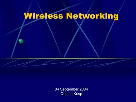 ppt wireless networking powerpoint presentation free download id