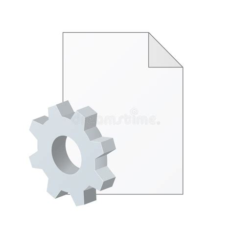 File Computer Folder Icon With Gear Icon Settings Icon Or Instruction