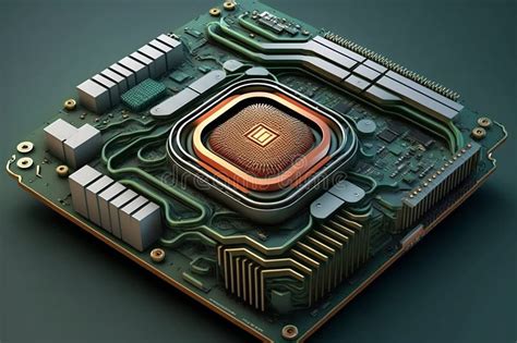 Close Up Of Computer Circuit Board Generative Ai Stock Illustration Illustration Of White