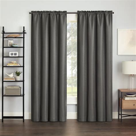 Eclipse Samara Solid Color Blackout Rod Pocket Single Curtain Panel