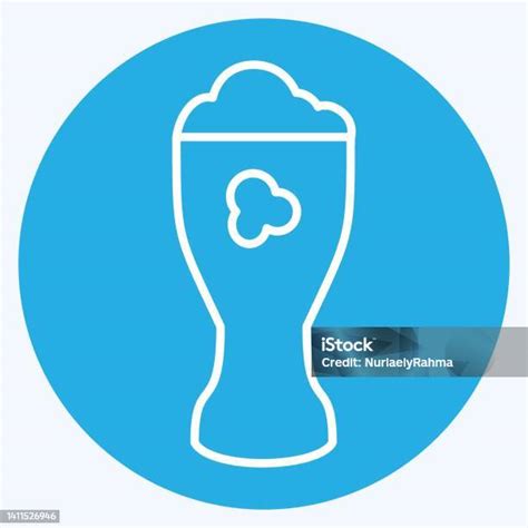 아이콘 맥주 교육 기호에 적합합니다 파란 눈 스타일 편집 가능한 간단한 디자인 디자인 템플릿 벡터 간단한 그림 Ale에 대한
