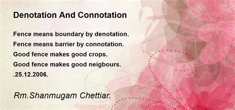 Examples Of Denotation And Connotation In Poetry How To Teach The