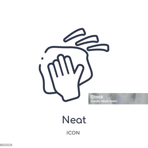 청소 개요 컬렉션에서 선형 깔끔한 아이콘입니다 얇은 선 깔끔한 벡터 흰색 배경에 고립 깔끔한 트 렌 디 한 일러스트 깔끔한에