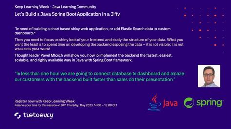 Tietoevry Java Springboot Keeplearning Learningasalifestyle Pavel Mlcuch