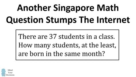 Another Singapore Birthday Math Problem Stumps The Internet Mind Your Decisions