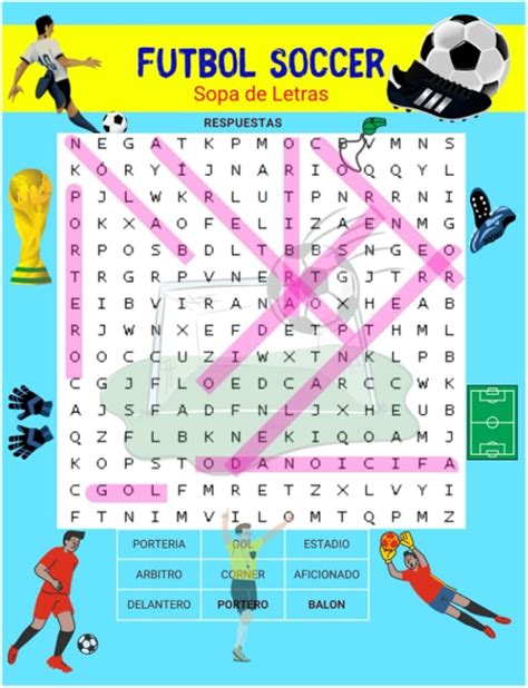 Sopa De Letras Para Ninos De Futbol Fundación Fútbol Más