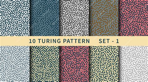 Premium Vector Monochrome Reaction Diffusion Abstract Turing Pattern