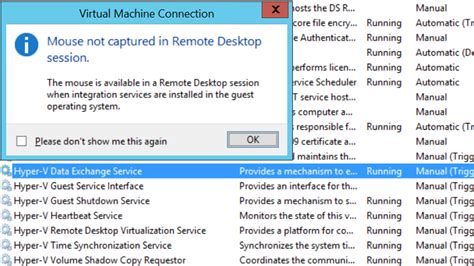 Fixed Mouse Not Captured In Remote Desktop Session In Hyper V