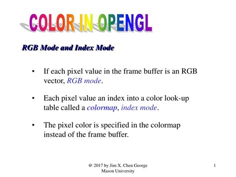 Ppt Color In Opengl Powerpoint Presentation Free Download Id9590962