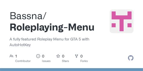 Github Bassnaroleplaying Menu A Fully Featured Roleplay Menu For