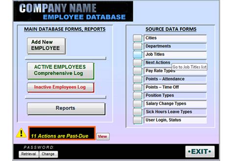 database samples switchboards and main menus page 3