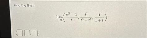 Solved Find The Domain Of The Vector Functions Rt Listed