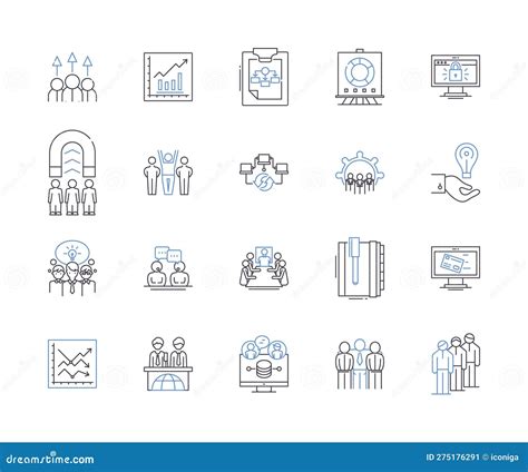 Business Meeting Outline Icons Collection Business Meeting Conference Gather Committee