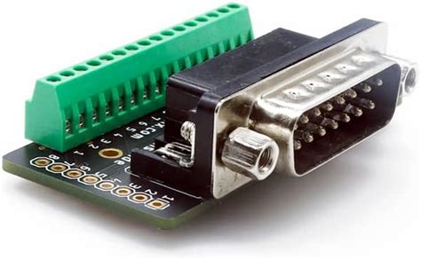 Treedix Db15 Male Breakout Board Db15 Breakout Connector Serial To 15 Pin Port With