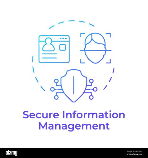 Secure Information Management Blue Gradient Concept Icon Stock Vector Image And Art Alamy