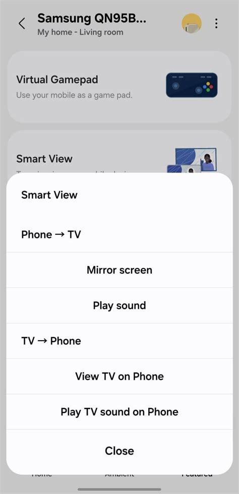 Solved Smart View Other Device To Phone Option Not Available