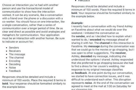 [answered] choose an interaction you ve had with another person and use