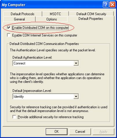 Disable Windows DCOM