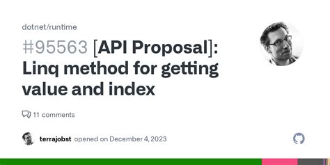 Api Proposal Linq Method For Getting Value And Index · Issue 95563