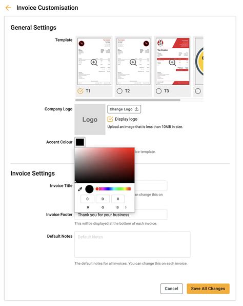 how to customise invoice templates with your logo gimbla