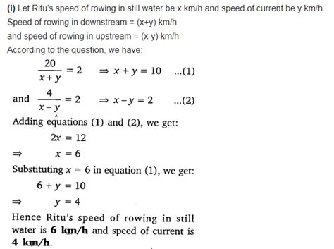 Formulate The Following Problems As A Pair Of Linear Equations And Hence Find Their Solutions