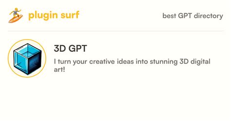 3d Gpt Gpt Information Latest Updates And Reviews [2024]