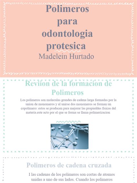 Polímeros En Odontología Protésica Pdf Polímeros Dentadura Postiza