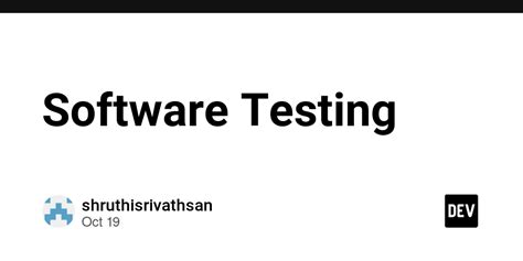 Software Testing Dev Community