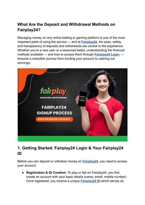 Ppt What Are The Deposit And Withdrawal Methods On Fairplay24